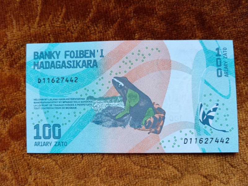 Madagaskar 100 ariary,2017 god.UNC