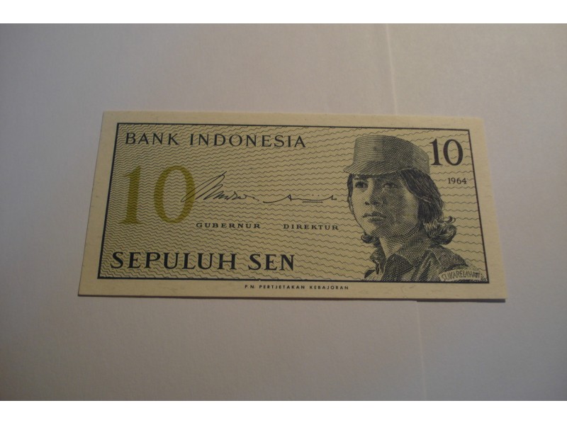 INDONEZIJA - 10 SEN - 1964