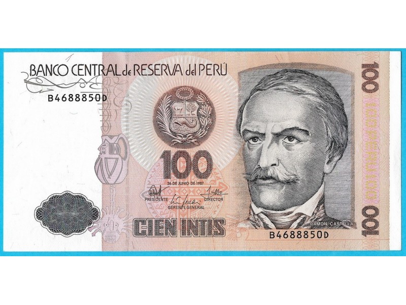 Peru 100 intisa 1987