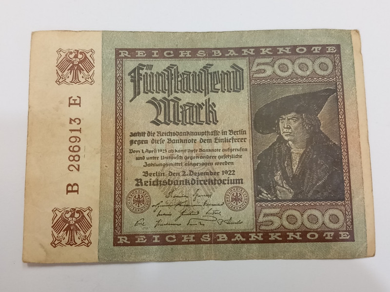 5000 maraka 1922godina Nemačka