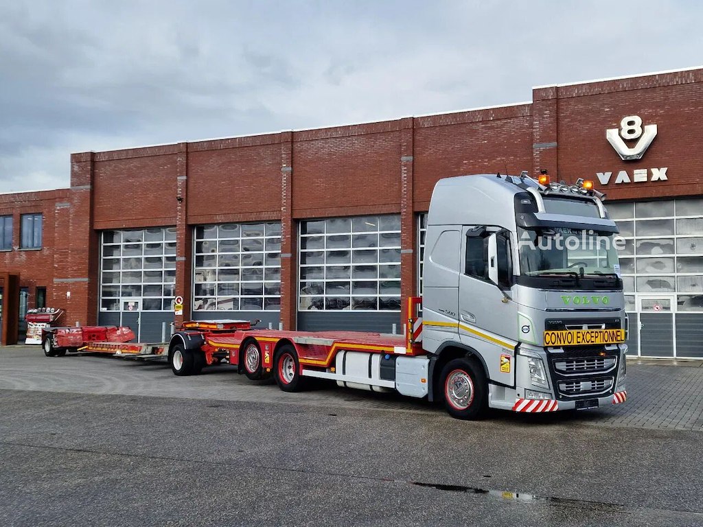 Volvo FH 13.500 Globetrotter XL 6x2*4 - Machine transporter + trailer autotransporter