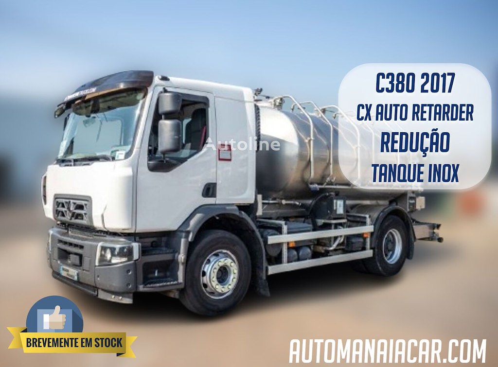 Renault DTI11 C380 EURO6 4X2 2017 AUTO RETARDER, REDUÇÃO CISTERNA INOX autocisterna za mleko