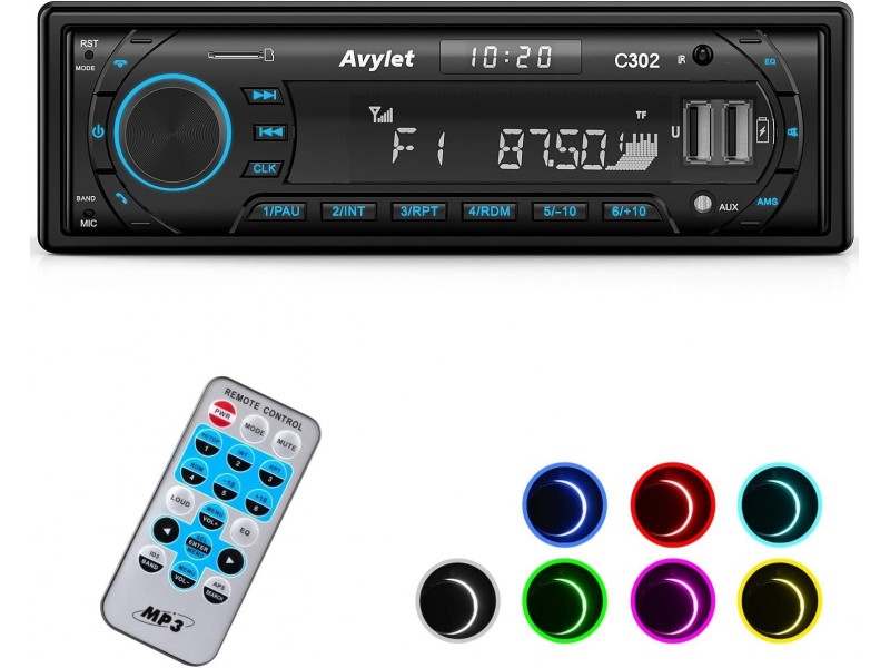 Auto radio FM bluetooth AUX MP3 USB C302