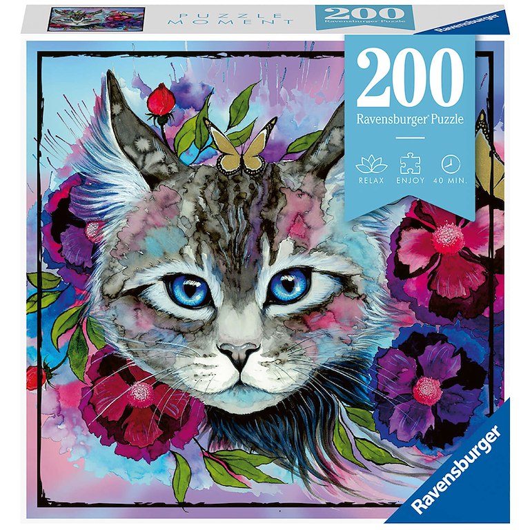 Ravensburger puzzle (slagalice) 200pcs Mačka u bojama RA12960