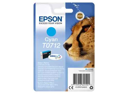 Singlepack Cyan T0712 DURABrite Ultra Ink