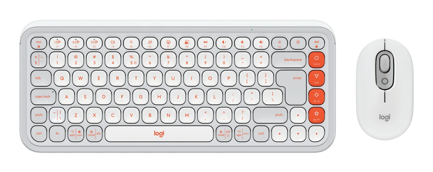 Logitech POP ICON COMBO (920-013141) bežični komplet tastatura+miš beli