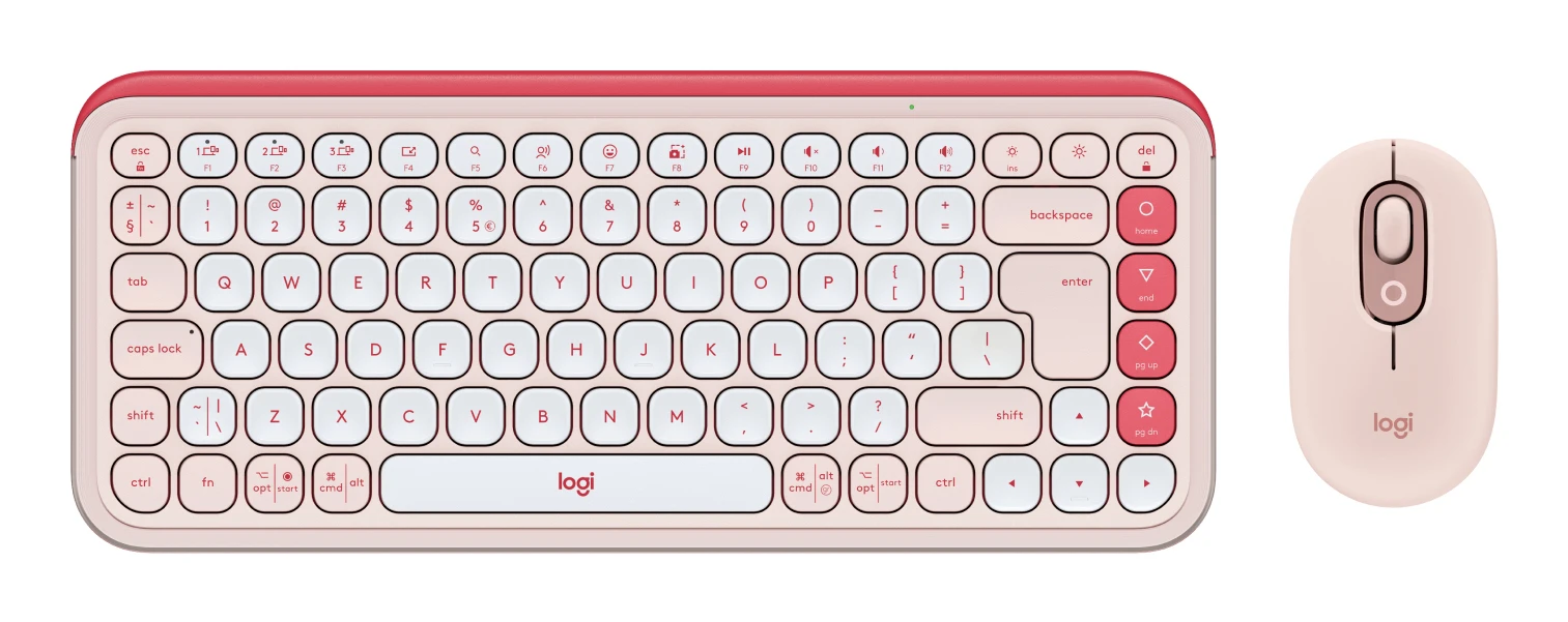 Logitech POP ICON COMBO (920-013142) bežični komplet tastatura+miš rozi