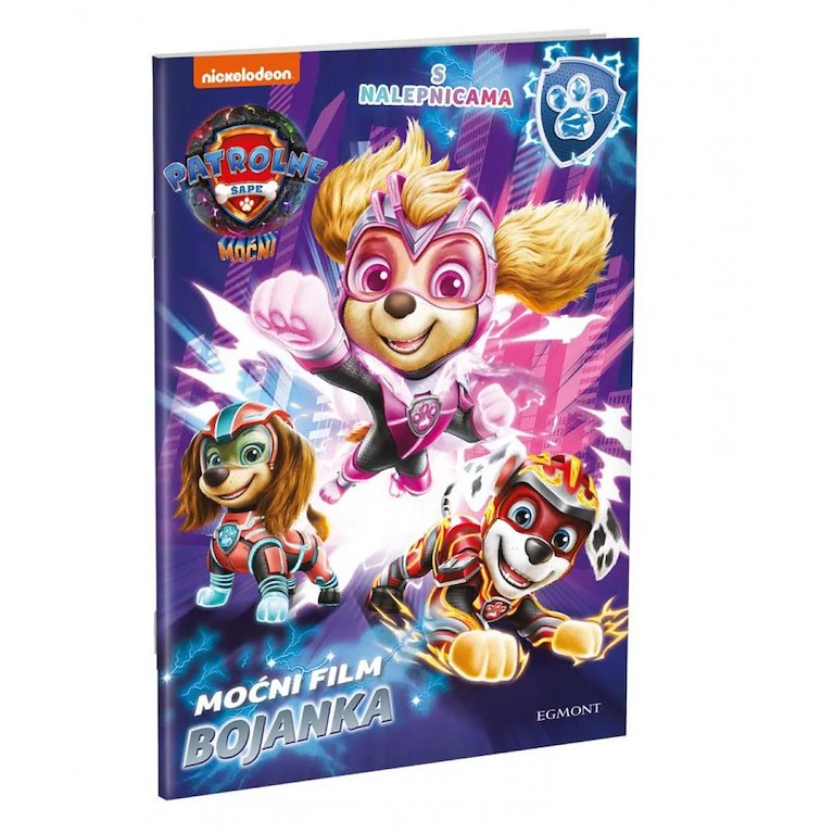 PAW PATROL MOĆNI FILM BOJANKA SA NALEPNICAMA