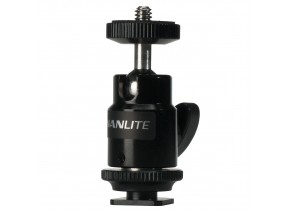 Nanlite Mini Ball Head with Hot Shoe Adapter and 1/4''-20 Mount AS-BH-1/4