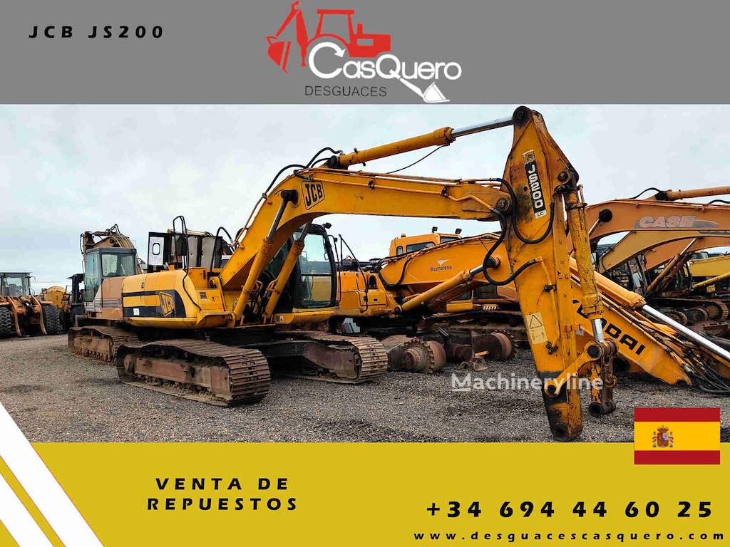 JCB JS200 bager guseničar po rezervnim delovima