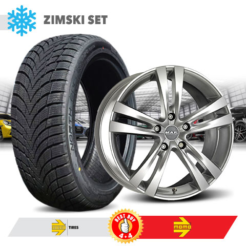 185/65 R15 SET Z MOMO + MAK ZENITH SIL 5/100 + TPMS