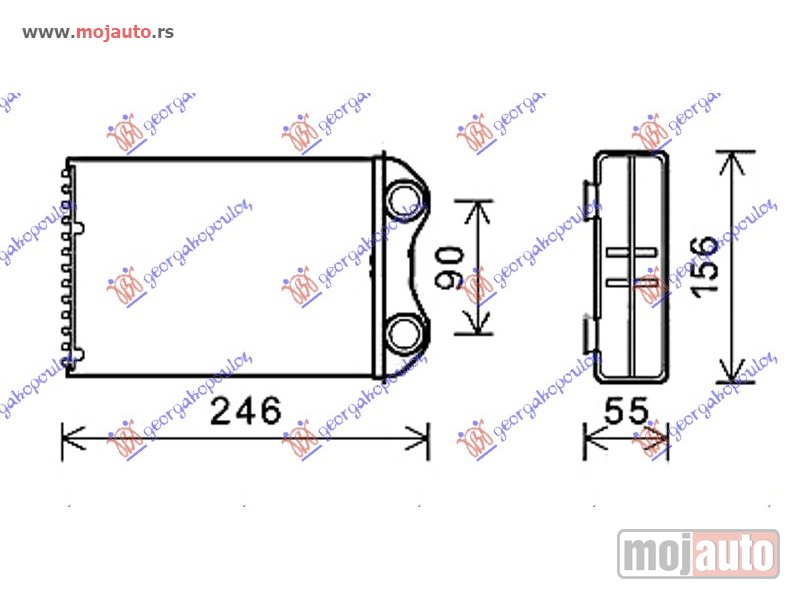 GREJAC KABINE (BR) (200x154x32) Mini cabrio (r52) 04-08 -nedostupno