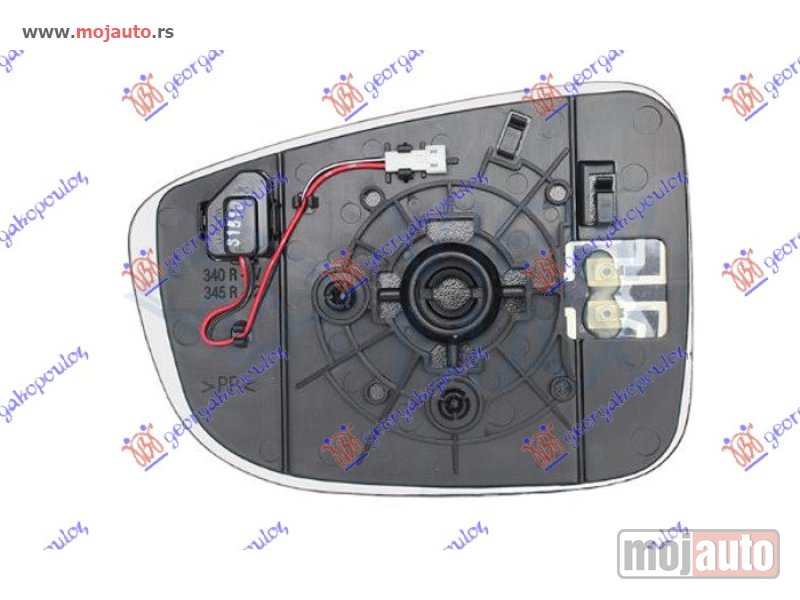 STAKLO RETROVIZORA SA GREJACEM (KONVEKSNO) Desno Mazda 2 20-22 -dostupno