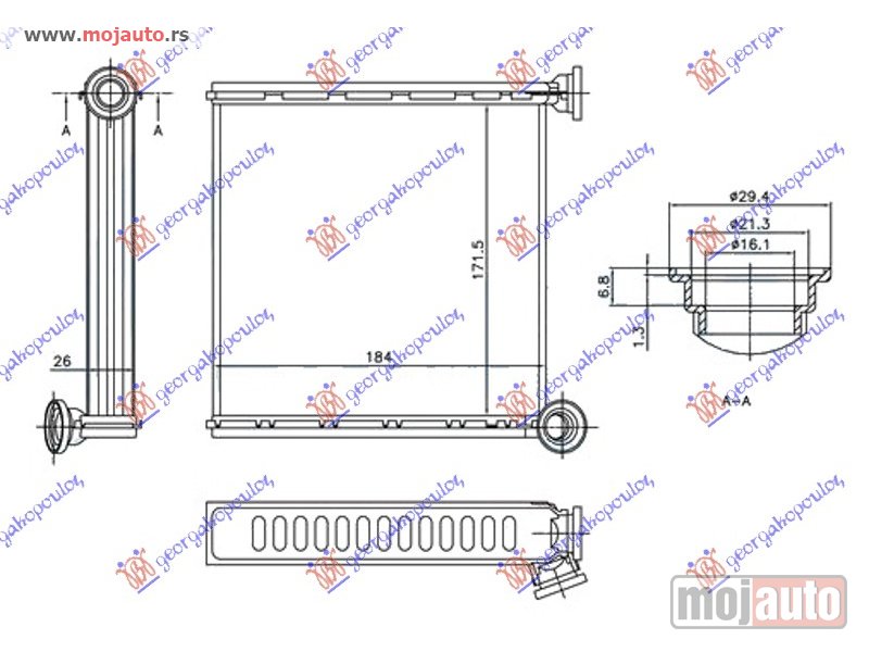 GREJAC KABINE (BR) (172x184x26) (TIP VALEO) Seat ateca 20- -dostupno