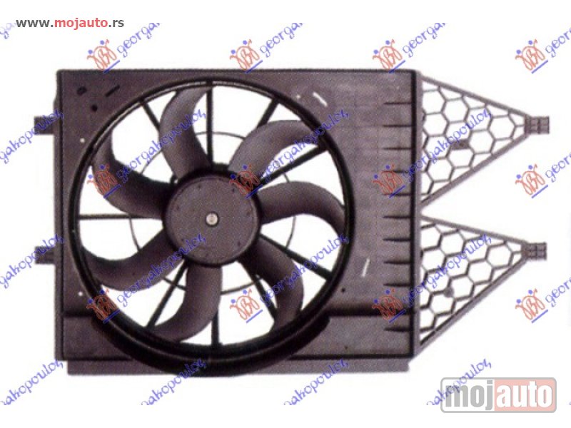 VENTILATOR KOMPLET (1.2/1.4TSI - 1.2/1.4/1.6/1.9TDi) Skoda fabia 10-14 -nedostupno