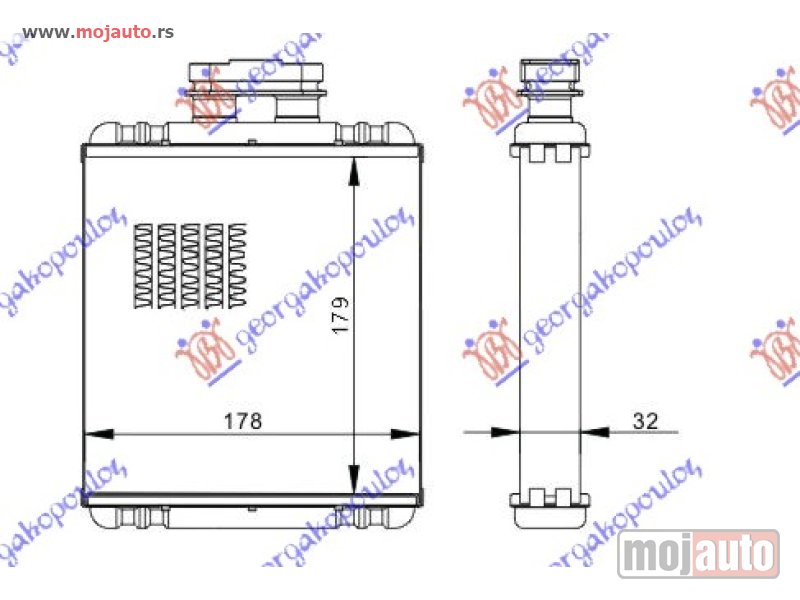 GREJAC KABINE (B) (+/-AC) (176x180) Seat ibiza 12-15 -dostupno