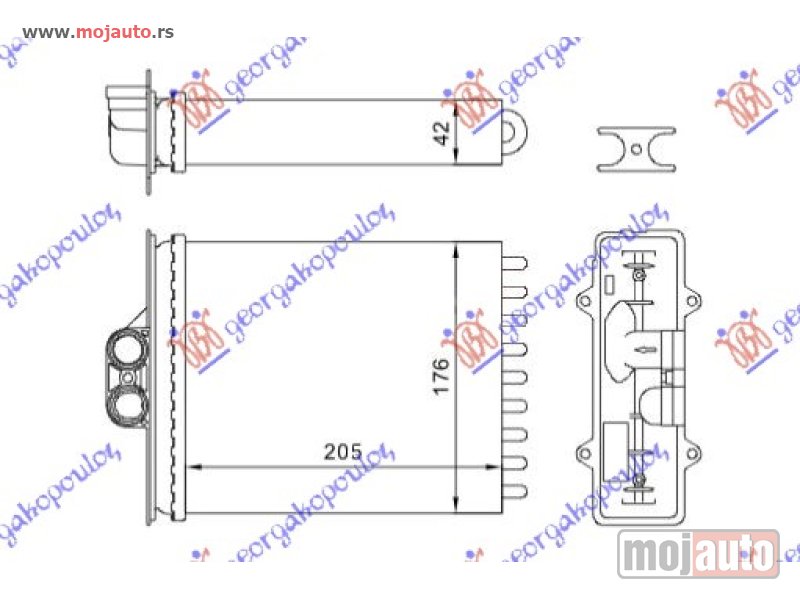 GREJAC KABINE (M) (+AC) (205x176) Saab 9.5 05-10 -dostupno