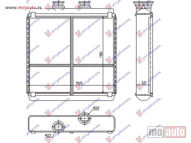 GREJAC KABINE (BR) (205x180x32) Mercedes glk (x204) 08-12 -dostupno