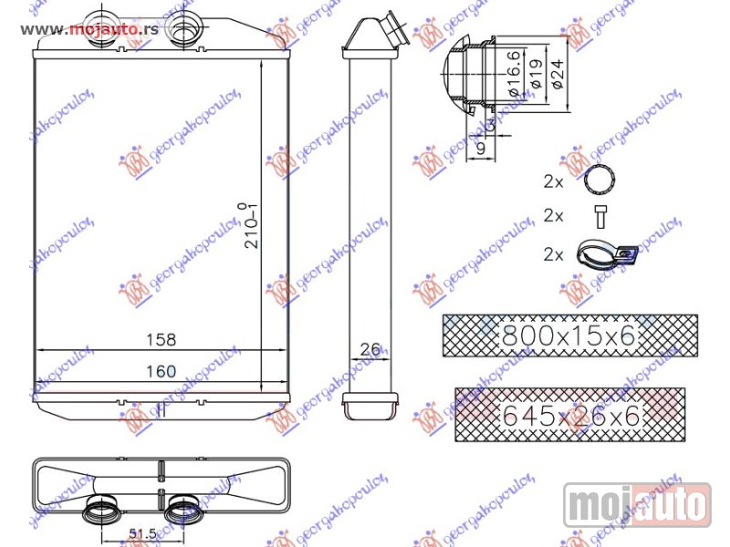 GREJAC KABINE (BR) (210x158x26) Renault master/mascott 09-15 -dostupno