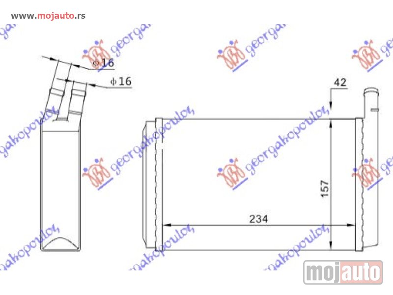 GREJAC KABINE (M) (+/-AC) (235x157) Vw passat 80-88 -dostupno