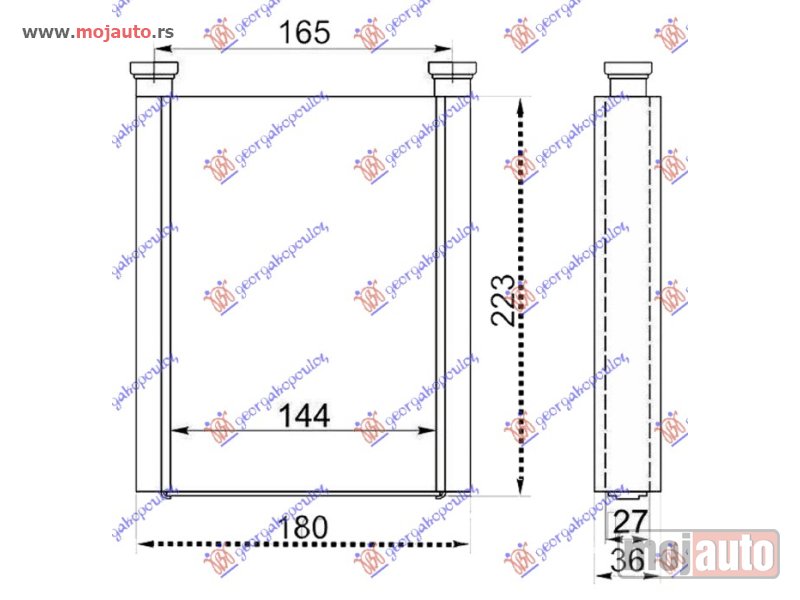 GREJAC KABINE (BR) (145x215x26) Toyota corolla verso 02-07 -dostupno