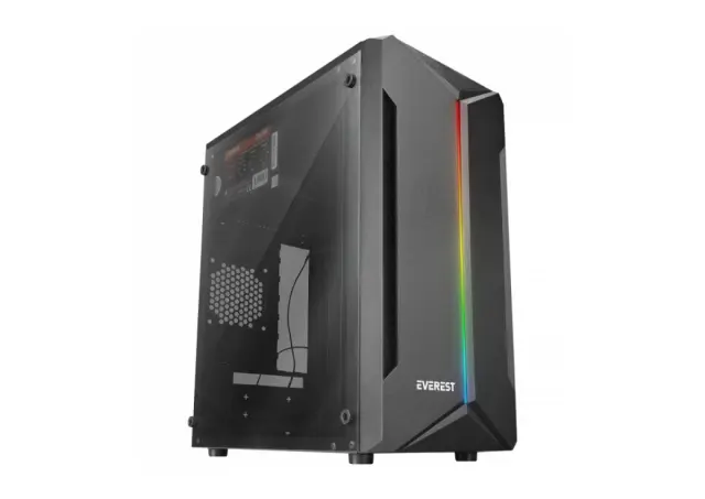 EVEREST Kuciste Saber 250W Akrilna stranica, M-ATX/RGB strip