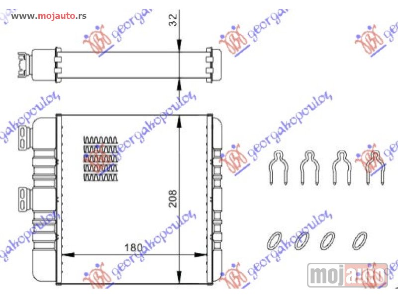 GREJAC KABINE (BR) (205x155x32) Opel zafira tourer 11-16 -dostupno