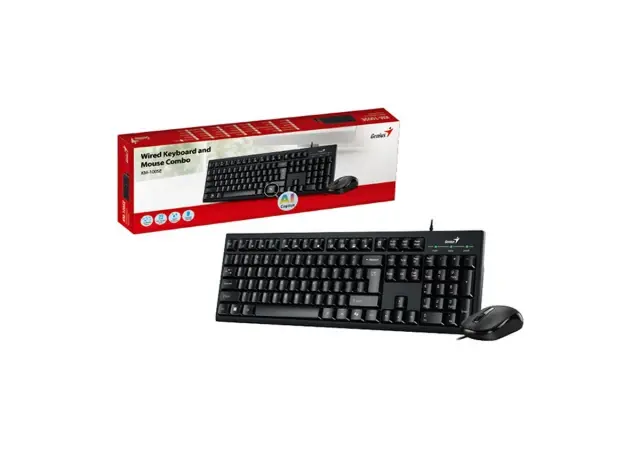 GENIUS KM-100SE USB YU Crna tastatura+ USB crni miš