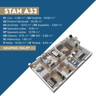 Stara Pazova, Stara Pazova, Stan, 5.0, 104m2