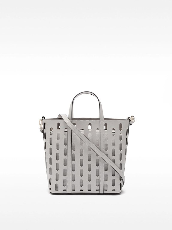 Perforated tote bag with removable pouch