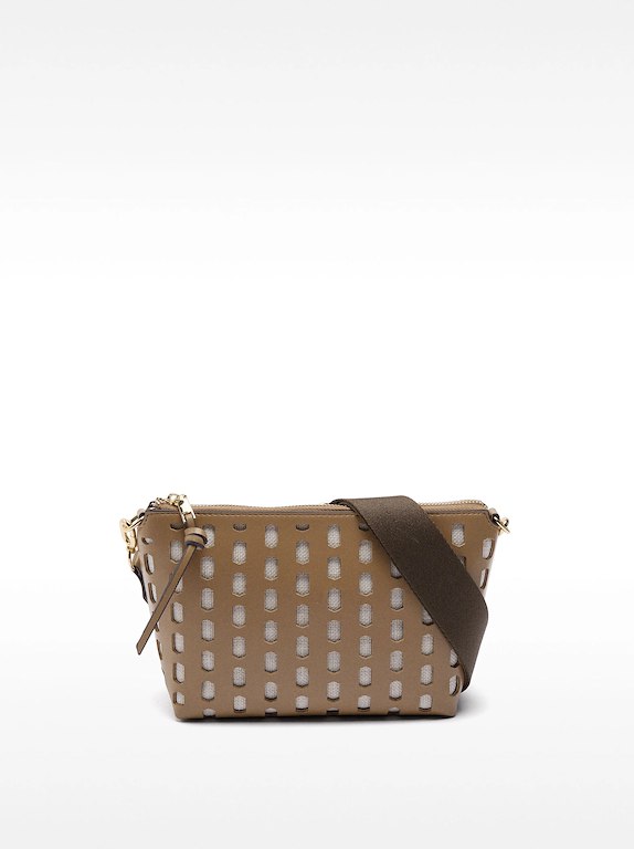 Perforated crossbody bag