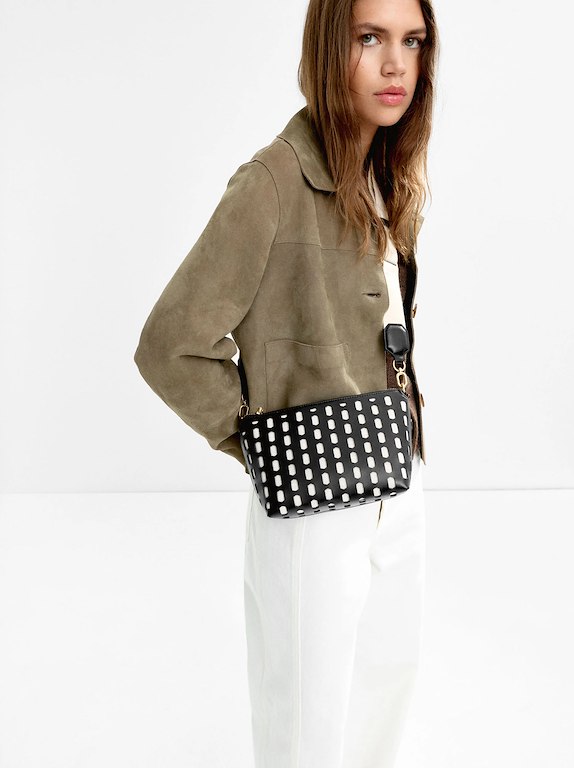 Perforated crossbody bag