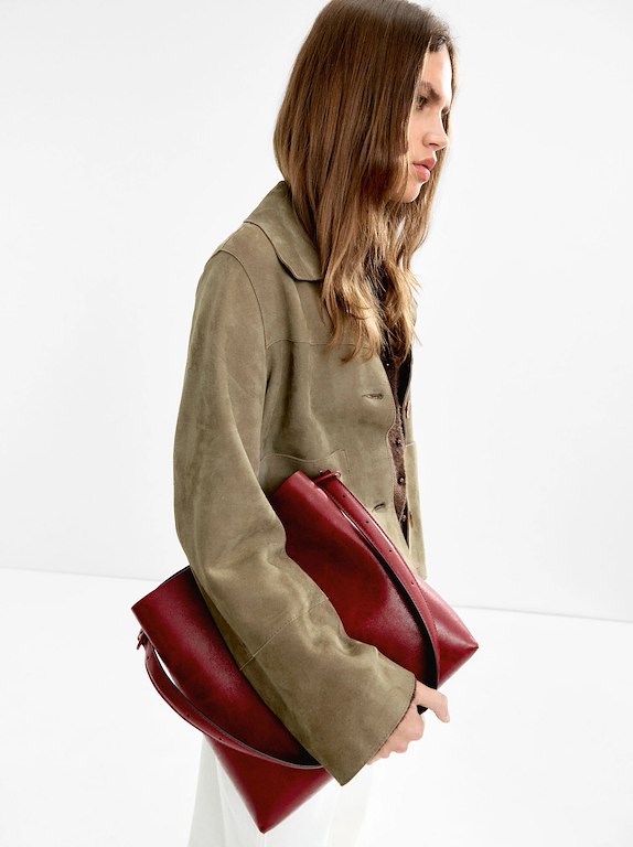 Shoulder bag with leather effect