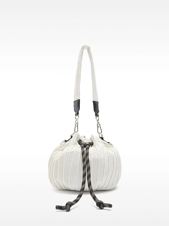 Pleated bucket bag