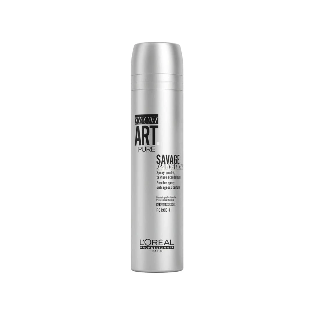 LOREAL Professionnel Tecni Art Savage Panache Pure Puder u Spreju bez Mirisa 250 mL, za Ekstremni Volumen