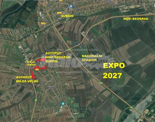 Plac Jakovo 8,55a - blizu autoputa i Expo 2027