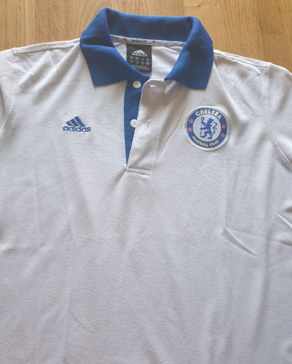 ﻿﻿ADIDAS CHELSEA football club dres, polo majica bela, bele boje, sa