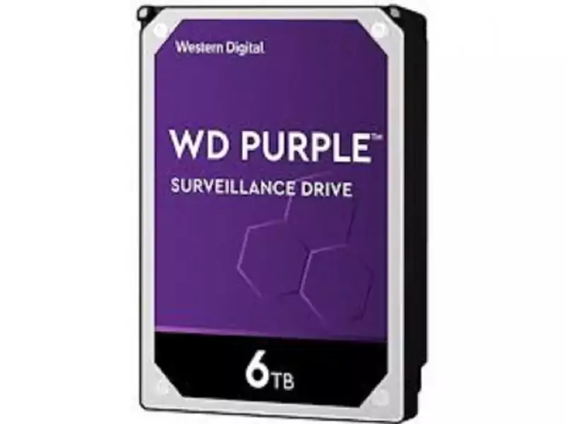 WESTERN DIGITAL WD 6TB 3.5” SATA III 128MB INTELLIPOWER WD62PURZ PURPLE