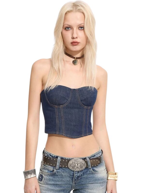 Miss Sixty - Denim korset-top