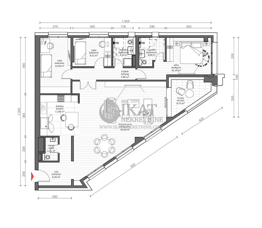 LUX novogradnja na Vračaru, Neimar 134.04m2 ID#4125 617.727 €