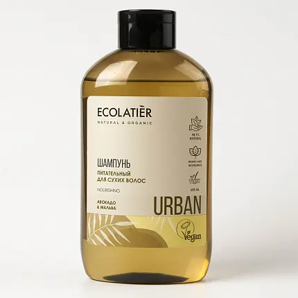 ECOLATIER Šampon za suvu kosu Urban, Avokado i crni slez, 600 ml