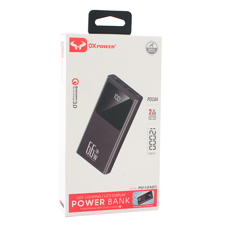 Univerzalna Back Up Baterija prenosiva baterija Oxpower PD11 5V 3A 12000 mAh bela