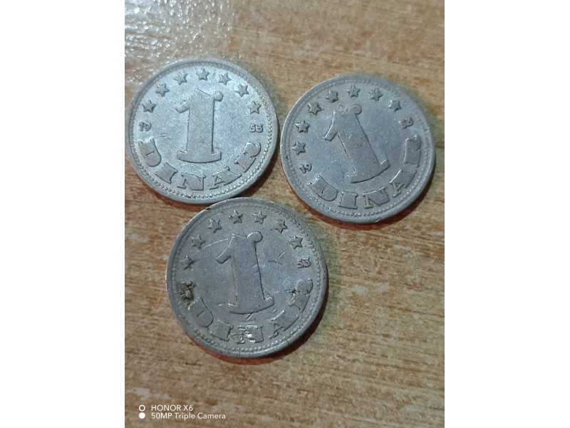 1 dinar 1953 3 komada