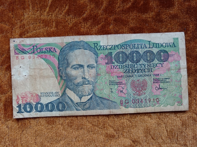 Poljska 10.000 zlota,1988 god.