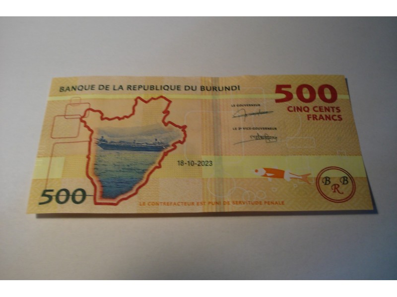 BURUNDI - 500 CENT FRANCS - 2023