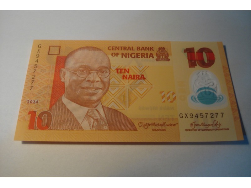 NIGERIA - 10 NAIRA - 2024 - POLIMER