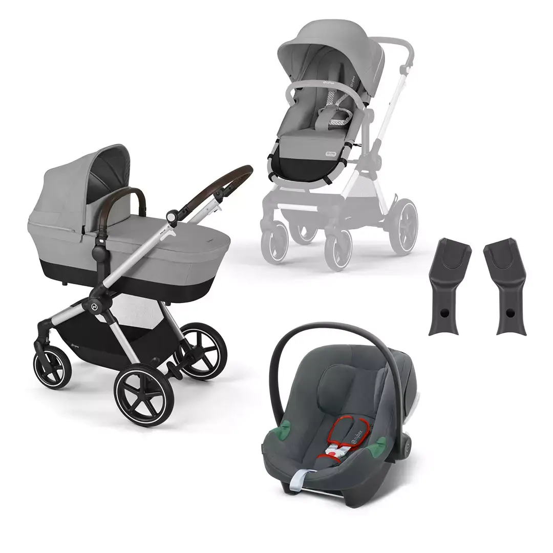 CYBEX Eos Lux 3 u 1 Kolica za bebe Stone Grey, Siva