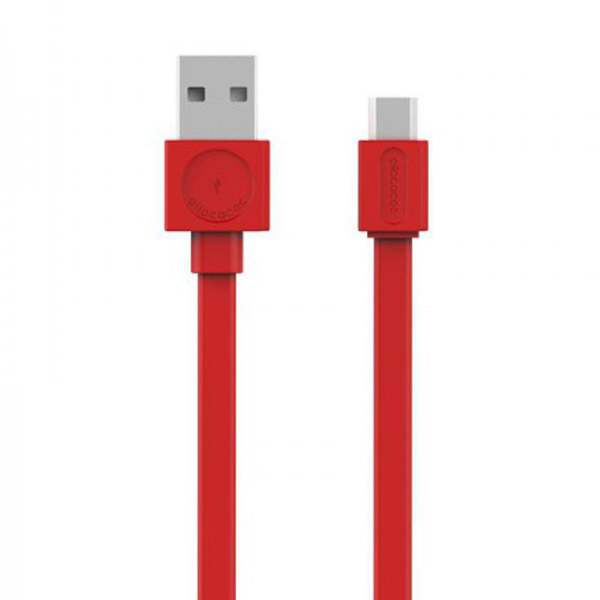 Flat micro usb kabl, crveni