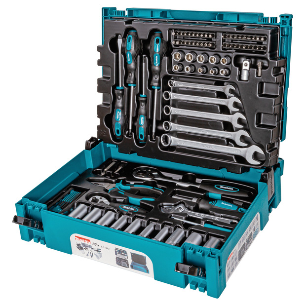 Makita E-11542 87-delni komplet ručnog alata, sa MAKPAC koferom