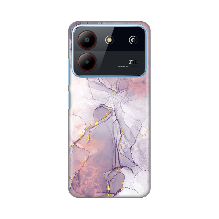 Zastitna silikonska maska (futrola) PRINT - ZTE Blade A54 Pink Marble